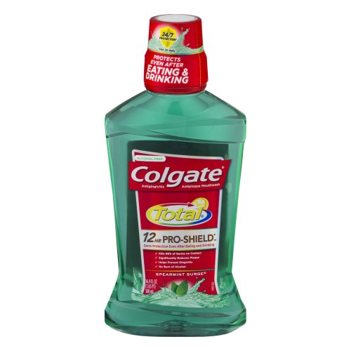 Colgate Total Advanced Pro-Shield Mouthwash Spearmint, 16.9 fl oz ...
