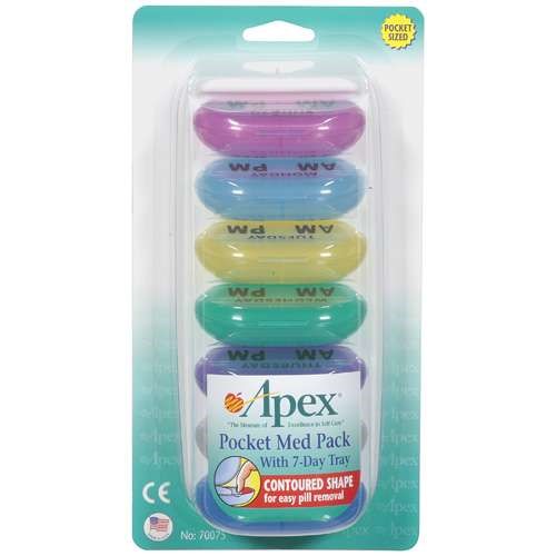 7 Day, AM / PM Pocket Med Pack with Tray By Apex Healthcare Wholesale ...