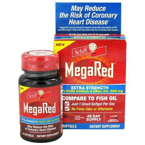 MegaRed Extra Strength Omega-3 Krill Oil, 500 mg, 45 Count Wholesale ...