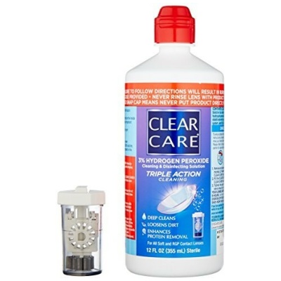 Clear Care Cleaning & Disinfecting Solution with Lens Case, Twin Pack, 12 fl oz Wholesale ...