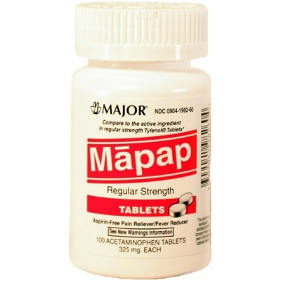 Mapap Acetaminophen 325mg 100 tablets Wholesale Supplier 🛍️- Major OTC ...