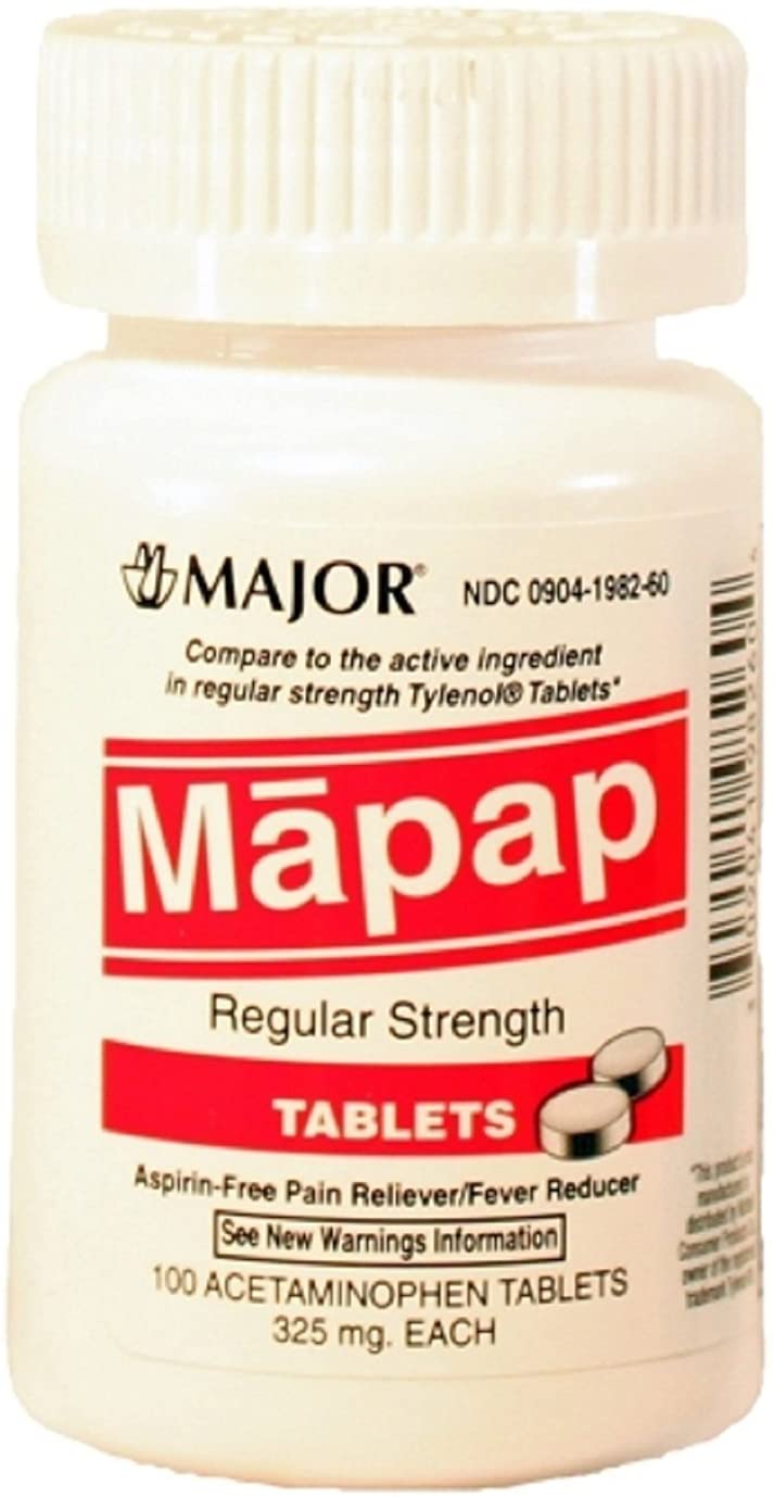 Mapap Acetaminophen 325mg 100 tablets Wholesale Supplier 🛍️- Major OTC ...
