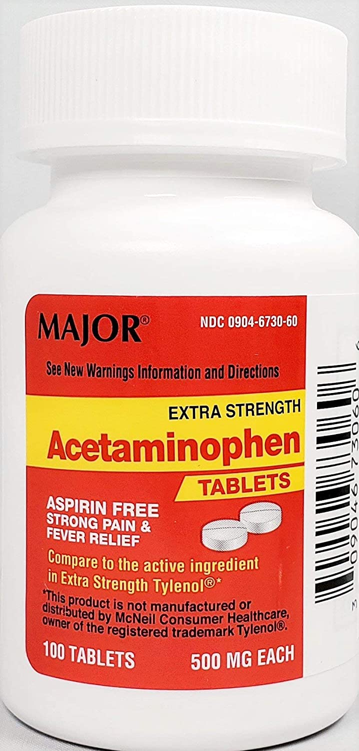 Major Acetaminophen 500 mg 100 Tablets Wholesale Supplier 🛍️- OTC ...